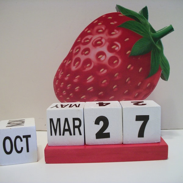 Strawberry Desk Calendar - Etsy