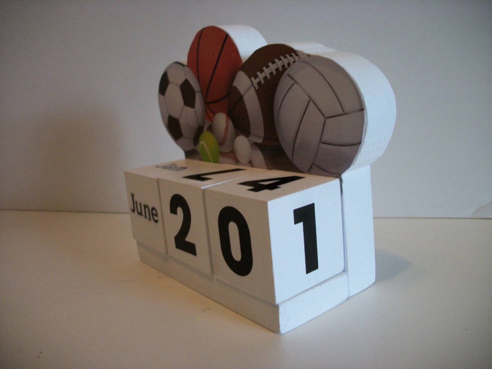 Multi Sports Calendar Perpetual Wood Block Calendar Football - Etsy