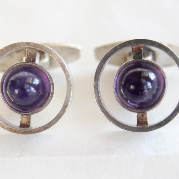 Amethyst Cufflinks - Etsy