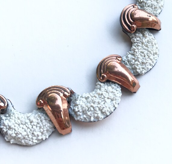 1960s Sugar Enamel Copper Necklace by Matisse - Gem