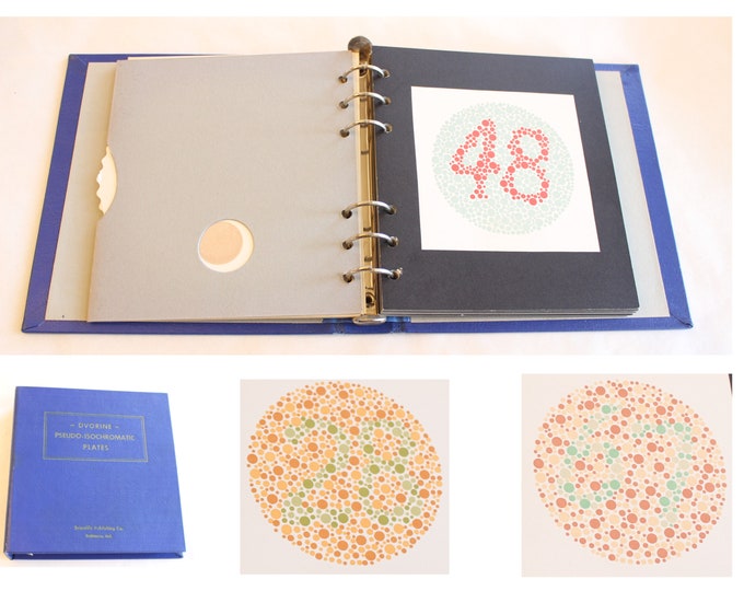 1956 Dvorine Pseudo-isochromatic Plates Eye Test Book Binder Ca - Etsy
