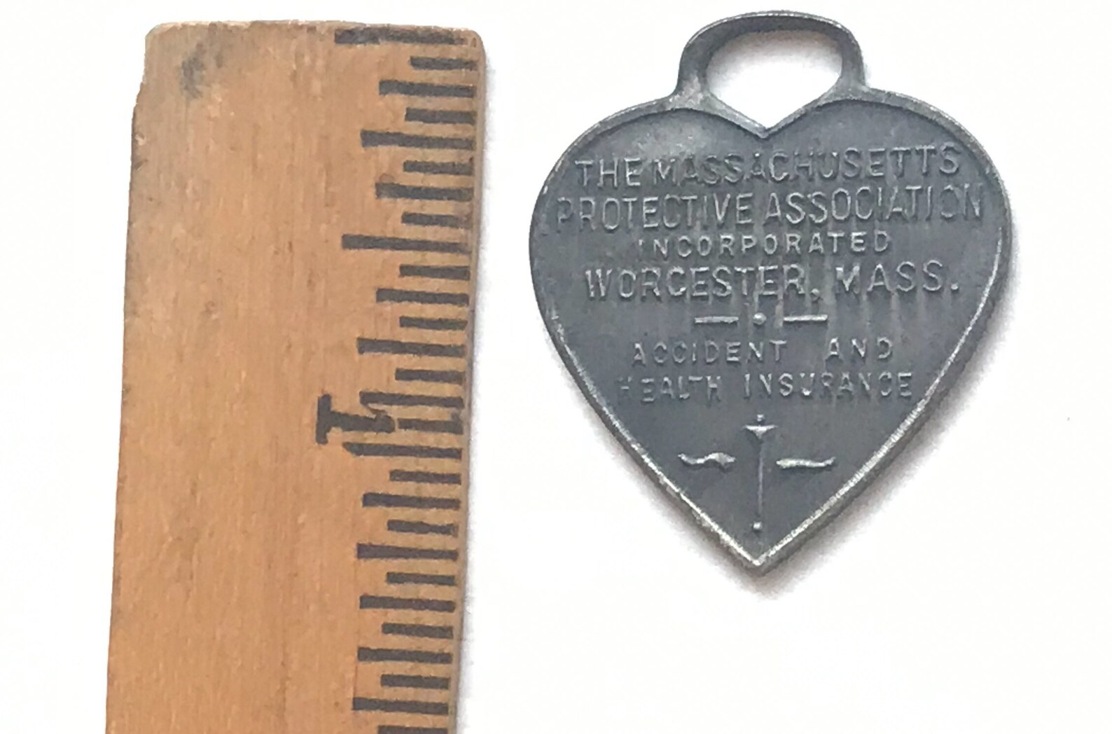 Heart Shaped Antique Insurance ID Tag Massachusetts | Etsy