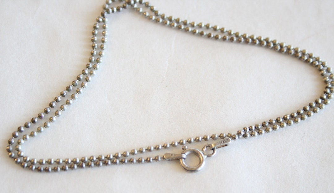 16 Vintage Sterling Silver Pull Chain Necklace - Etsy