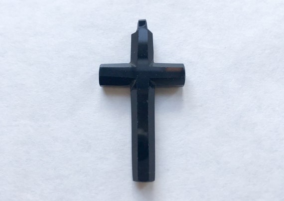 Victorian Jet Carved Octagonal Cross - Etsy