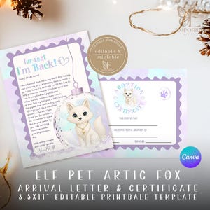 Elf Fox Arrival Letter - Etsy