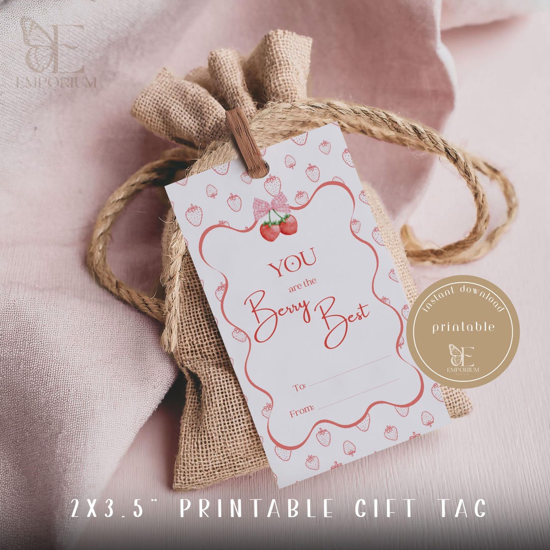 Teacher Thank You Gift Tag Printable Berry Best Gift Tag Digital ...