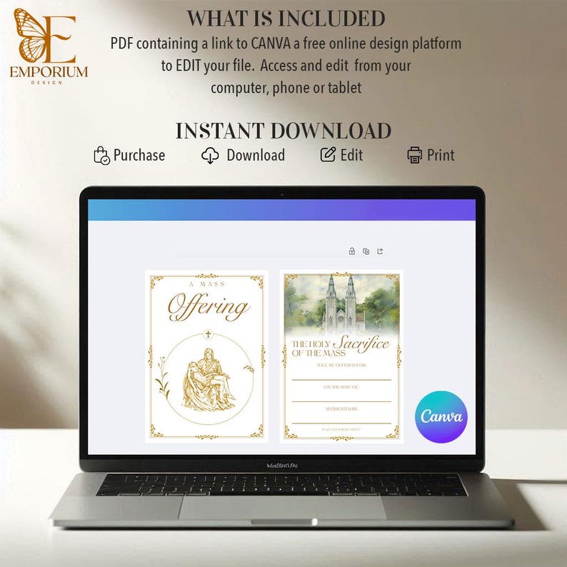 Editable Mass Intention Card Template: Catholic Prayer, Church Service ...