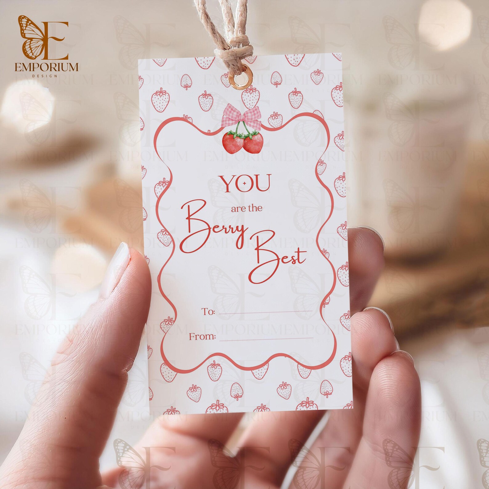 Teacher Thank You Gift Tag Printable Berry Best Gift Tag Digital ...