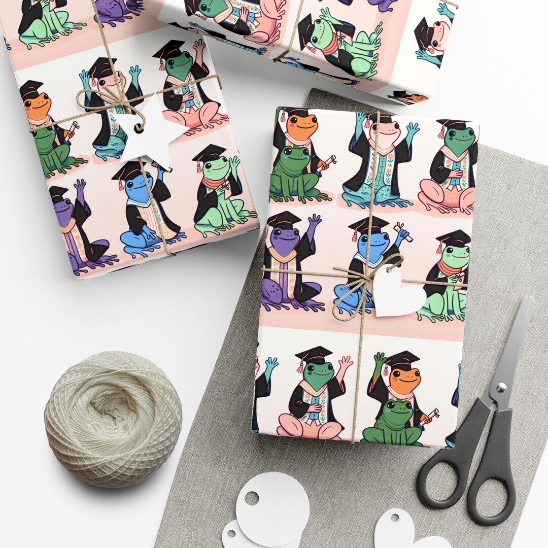 Fun Graduation Gift Wrap Papers, Birthday Wrapping Paper, Eco-friendly ...