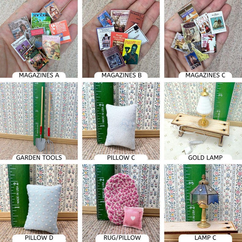 Miniature Vintage Thrift Store | Dollhouse Furniture & Accessories ...