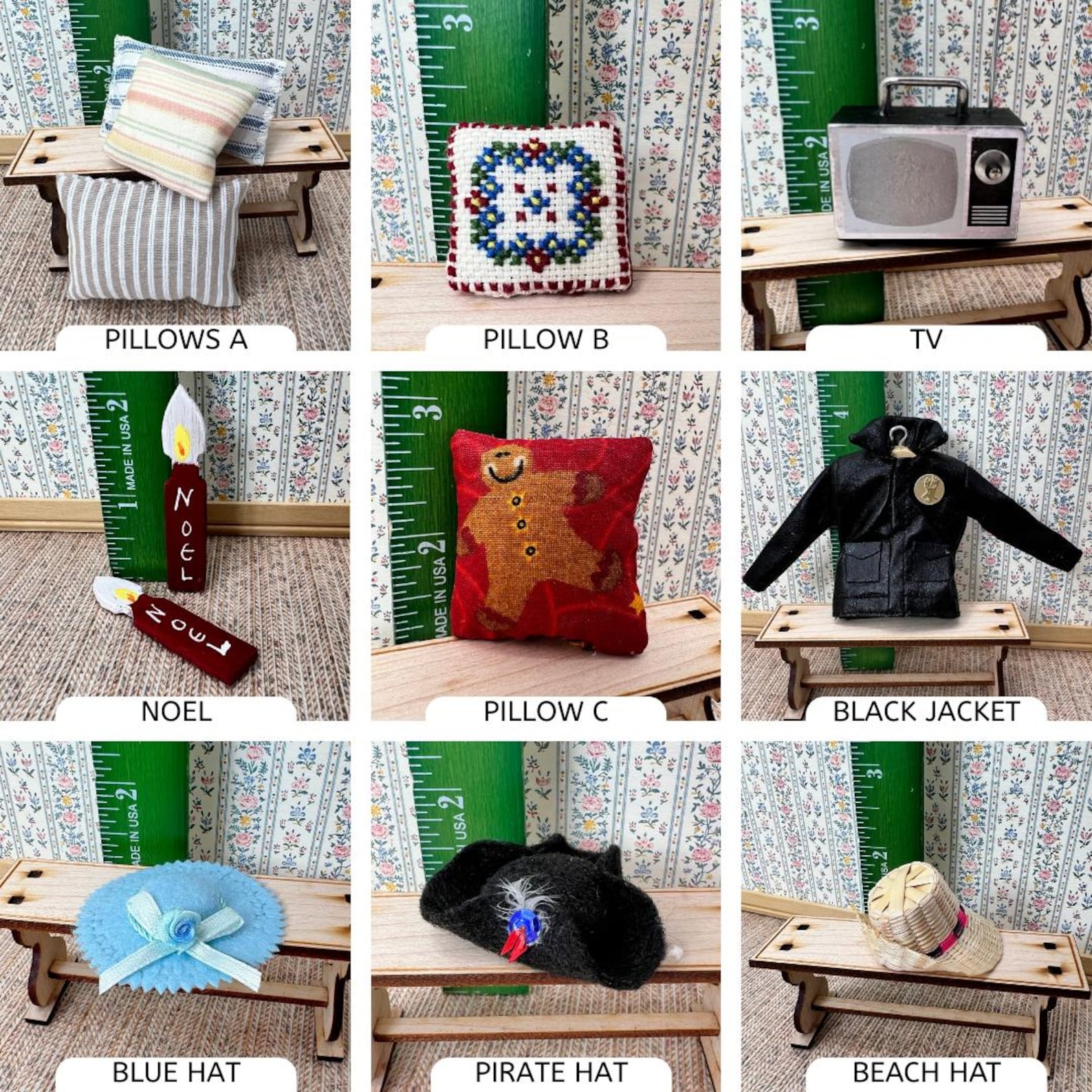 Dollhouse Miniature Vintage Thrift Store Furniture & Accessories ...