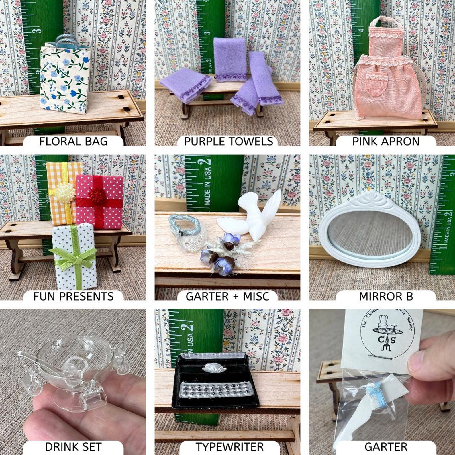 Dollhouse Miniature Vintage Thrift Store Furniture & Accessories ...
