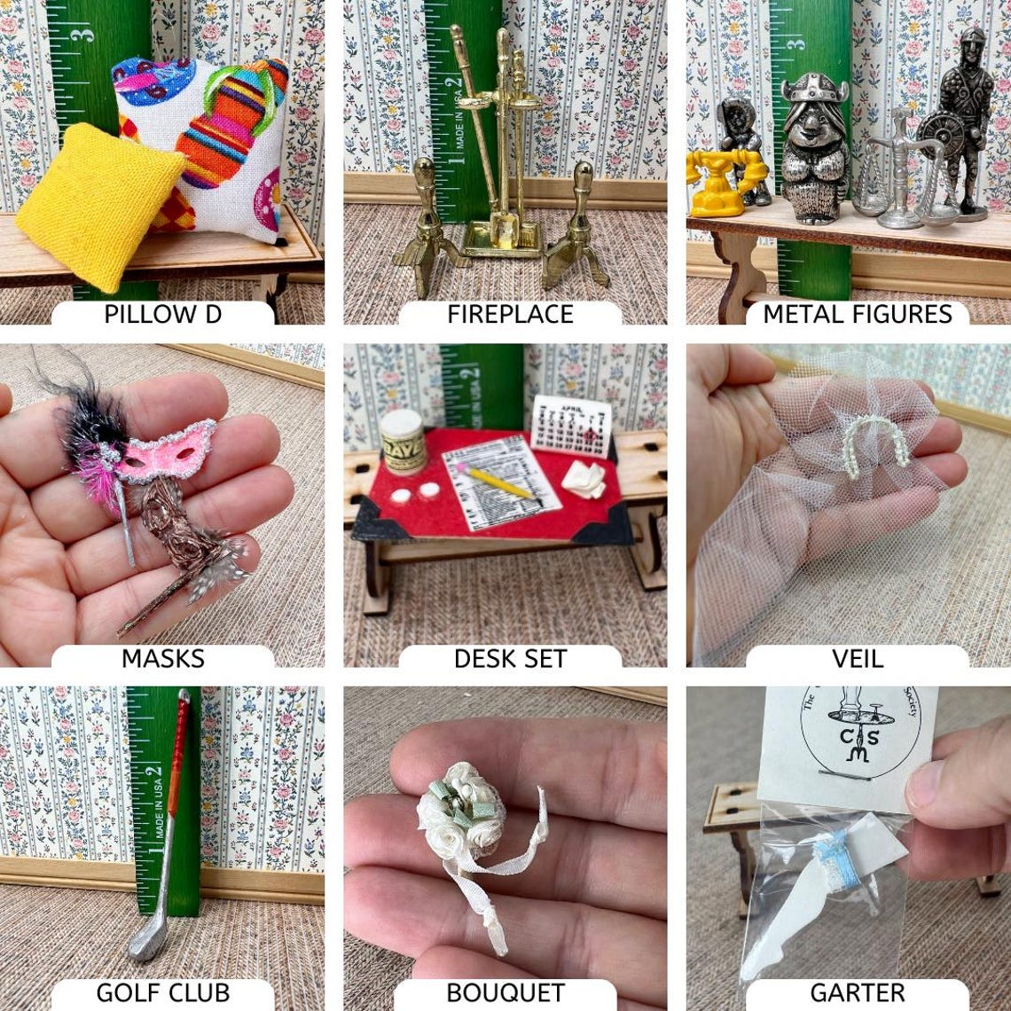 Dollhouse Miniature Vintage Thrift Store Furniture & Accessories ...