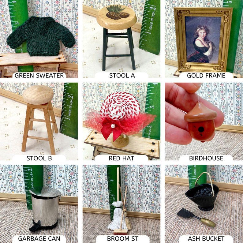 Miniature Vintage Thrift Store | Dollhouse Furniture & Accessories ...