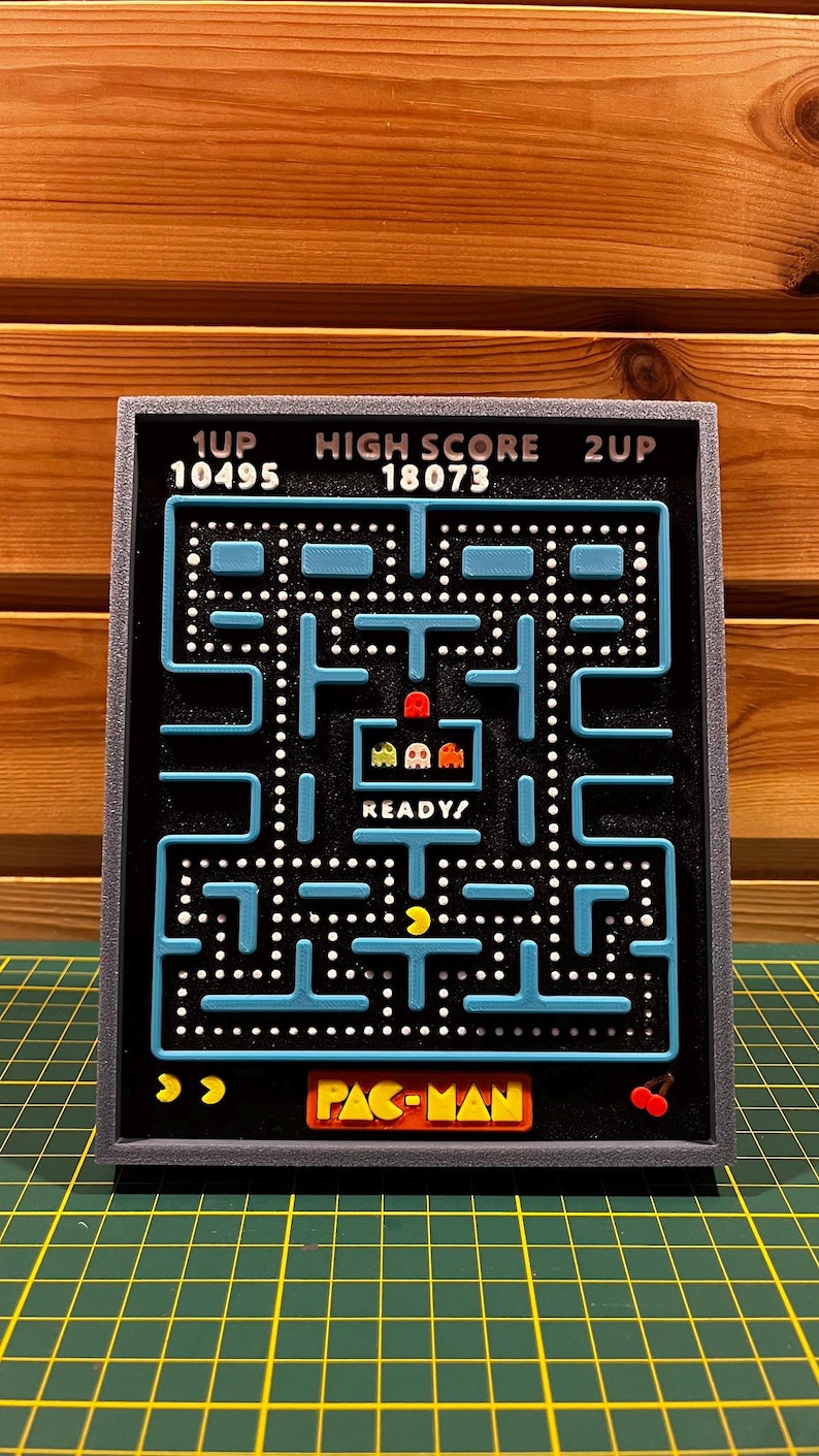 Pac-man 3D Wall Art – Retro Arcade Wall Display - Etsy