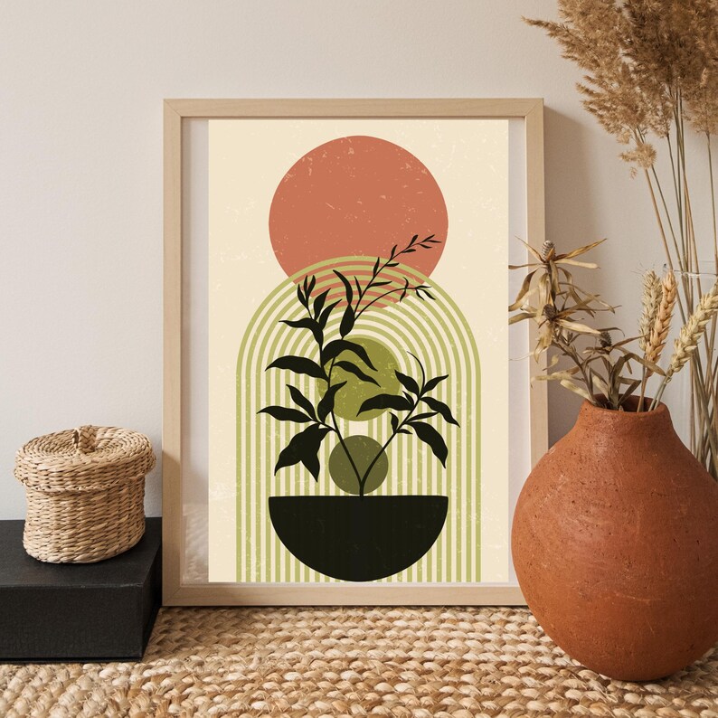 Boho Wall Art Printable | Neutral Aesthetic Home Decor | Minimalist ...