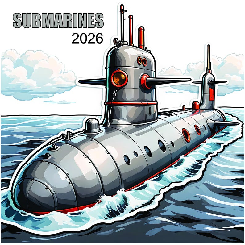 Submarines 2026 Wall Calendar - Etsy