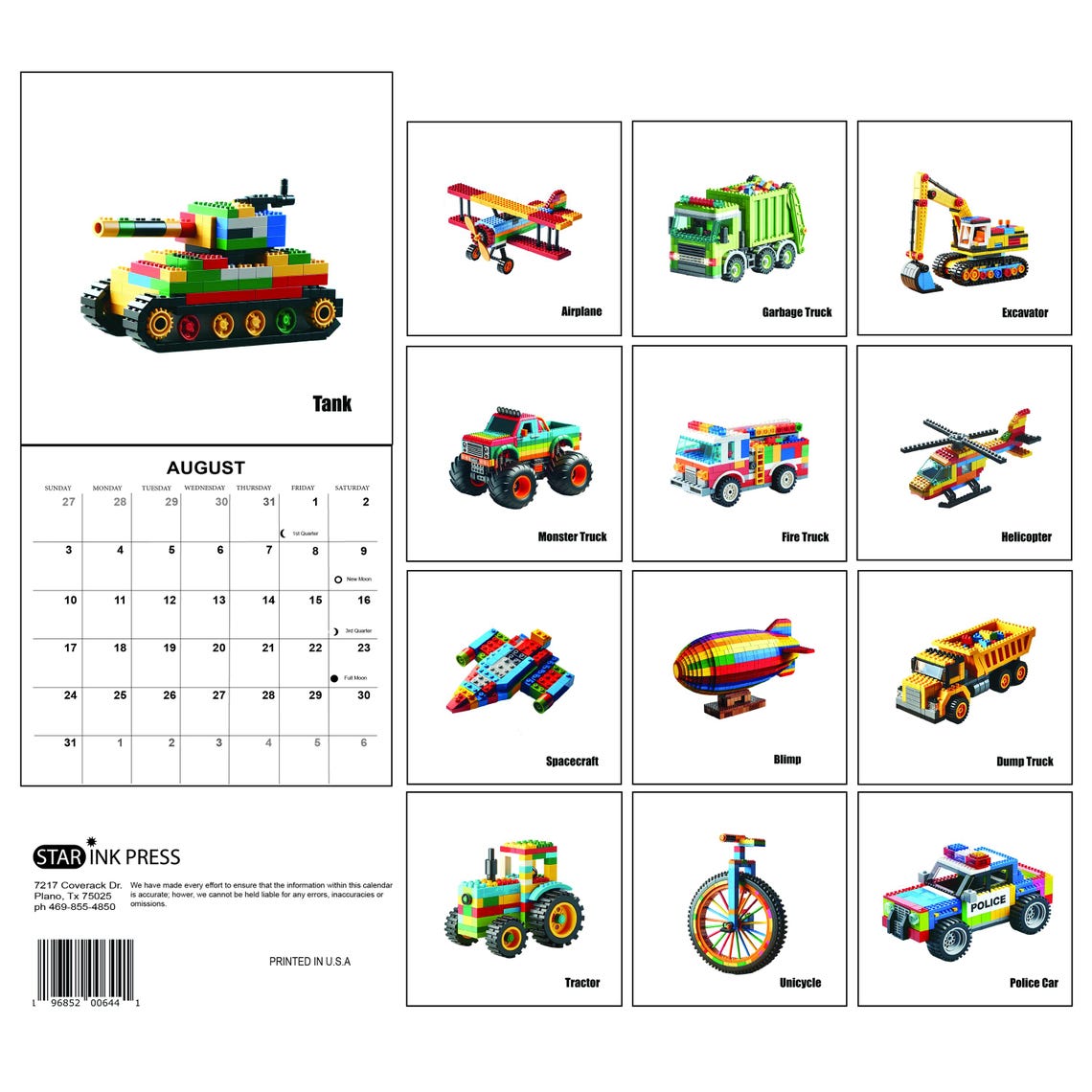 Bricks Building Block 2026 Wall Calendar - Etsy