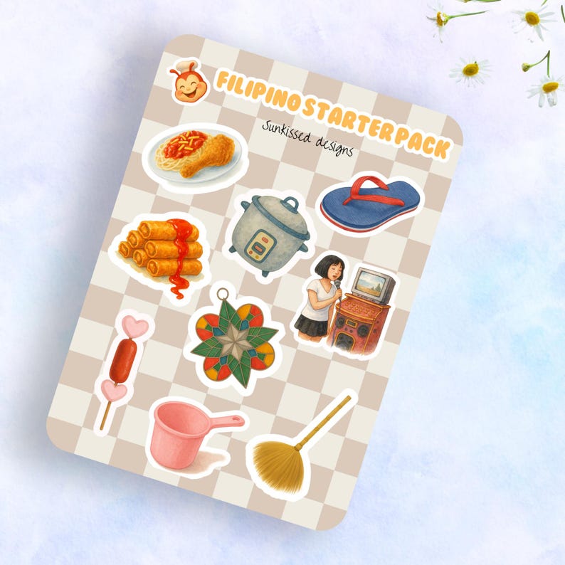 Filipino Starter Pack Sticker Sheet – Cute Pinoy-inspired Stickers for ...