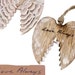 Memorial Angel Wings, Actual Signature, Christmas Ornament, Whitewash ...