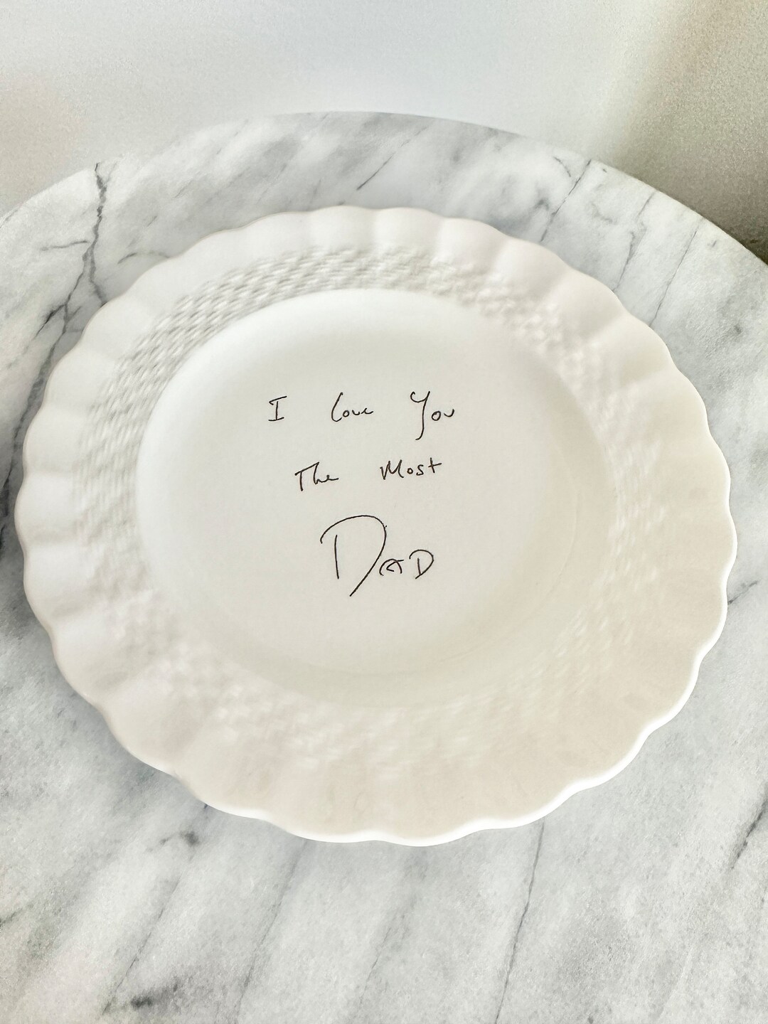 Actual Handwriting Gift, Vintage Trinket Plate, Ring Tray, Jewelry ...