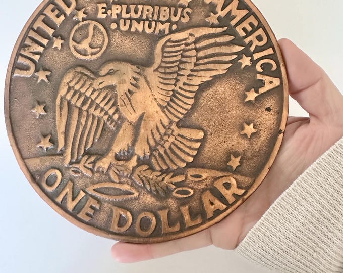 Vintage One Dollar Coin Oversized Wall Decor or Trivet - Etsy