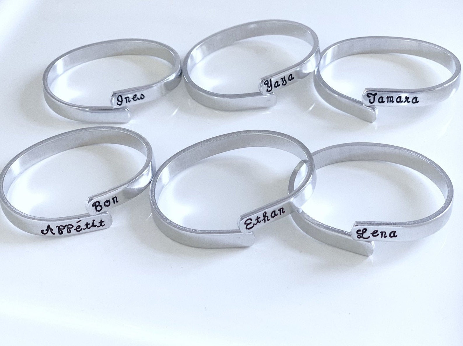 Set of 8 Family Napkin Rings, Personalized, Fun Party Set - Etsy