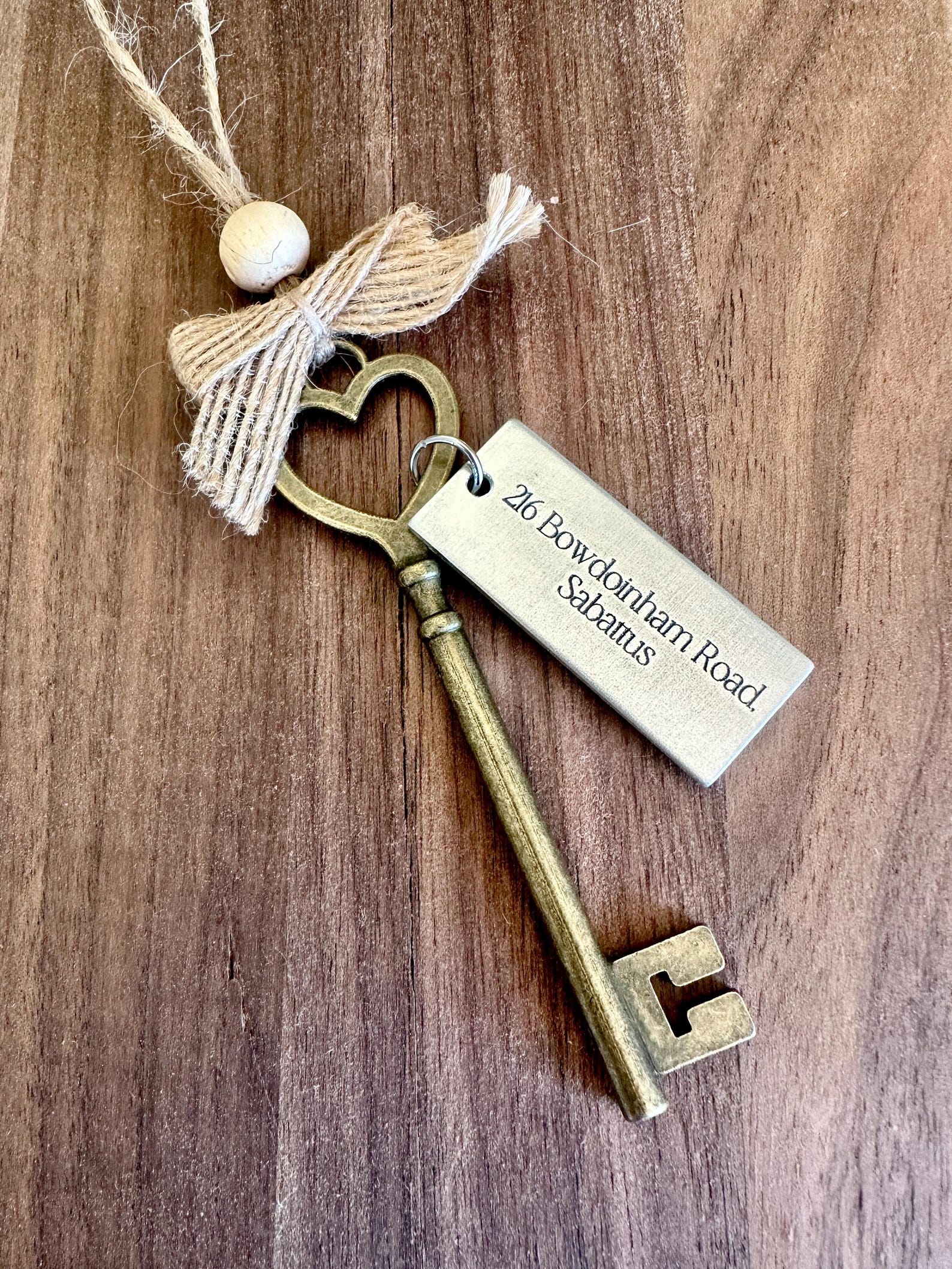 New Home: Key Christmas Ornament Personalized Heart Skeleton Key ...