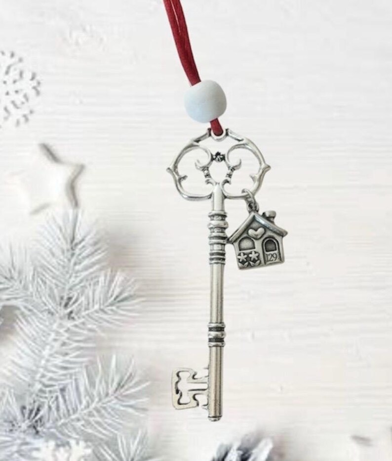 House Number, Personalized Address: Skeleton Key Christmas Ornament ...