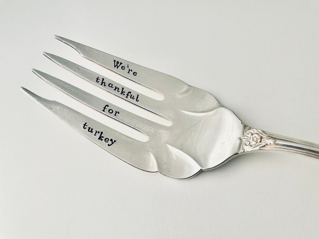 We’re Thankful for Turkey. Serving Fork, Vintage Silverplate Utensil ...