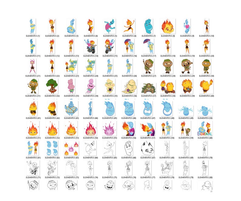 Elemental Clipart Pack Png, Elemental Bundle Pack Paper Digital - Etsy