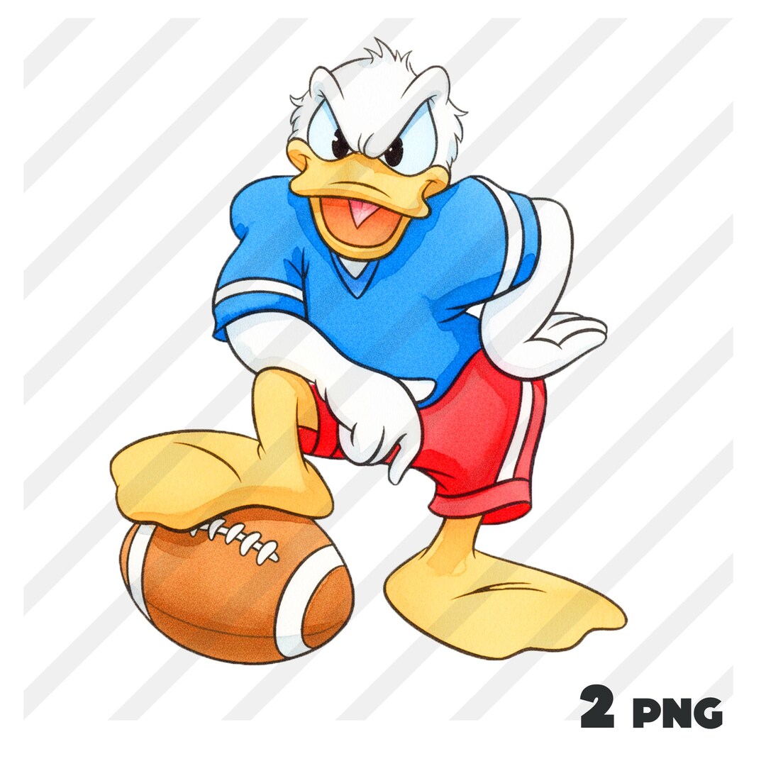 Donald Football Watercolor 2 Clipart Png Digital Art - Etsy