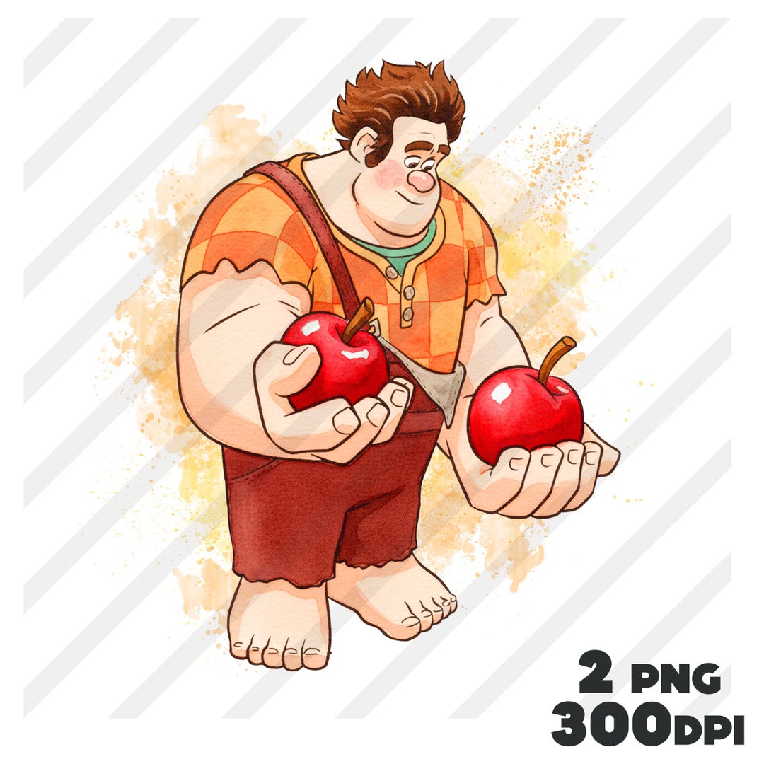 Ralph Watercolor 2 Clipart Png Art , Wreck-it Ralph Art Digital - Etsy
