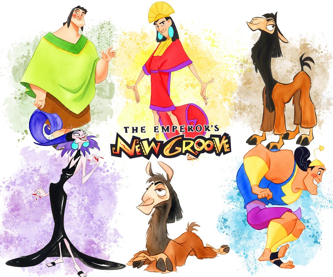 The Emperors New Groove Clipart Bundle Png Watercolor Digital - Etsy