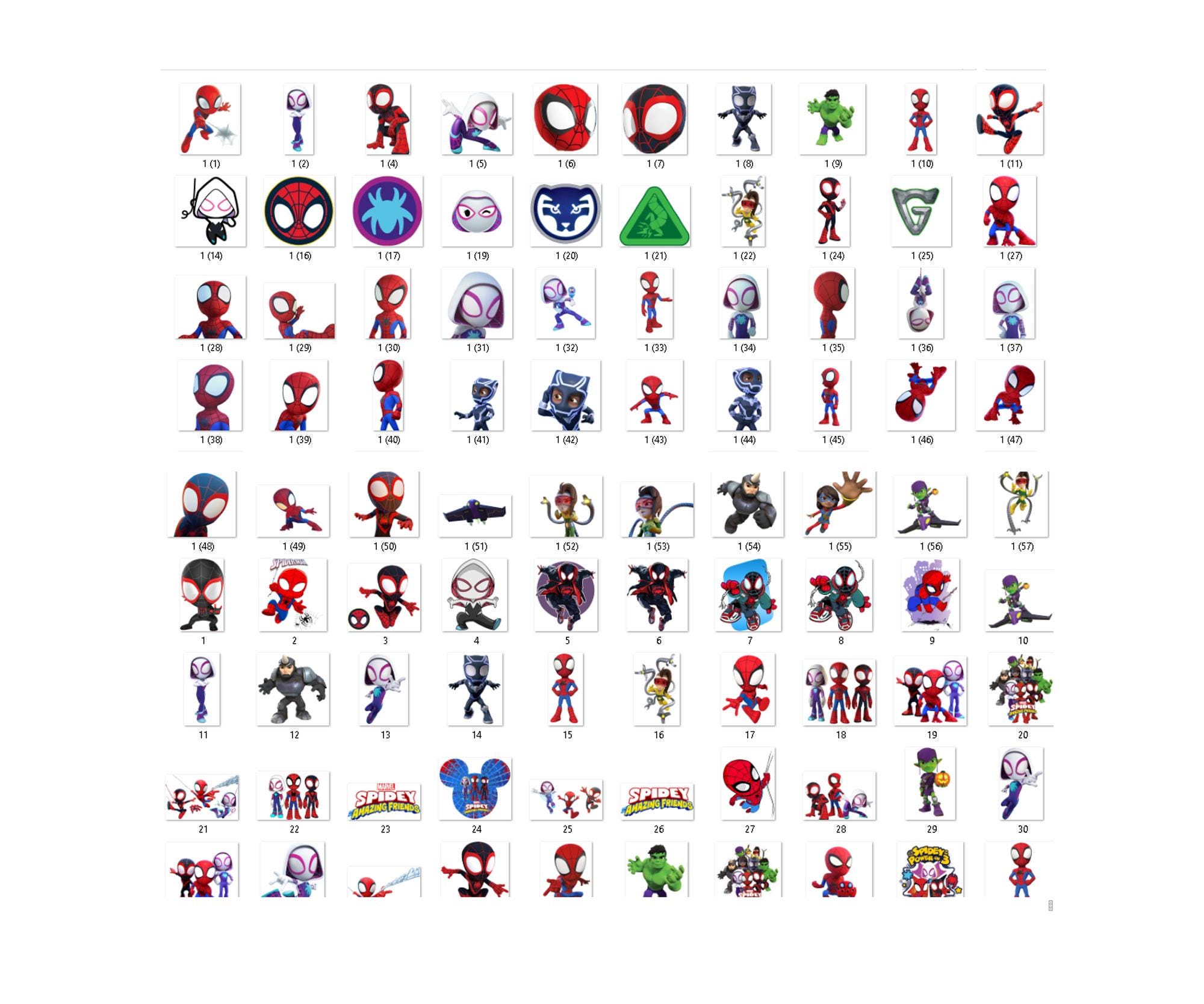 Spidey Clipart Pack Png, Spidey Bundle Pack Paper Digital - Etsy