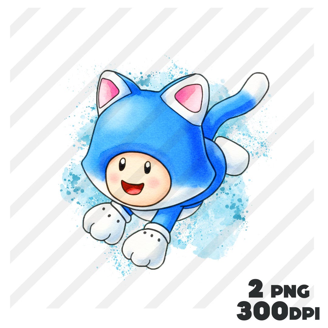 Toad Watercolor 2 Clipart Png Art , Toad Cat Digital Art - Etsy