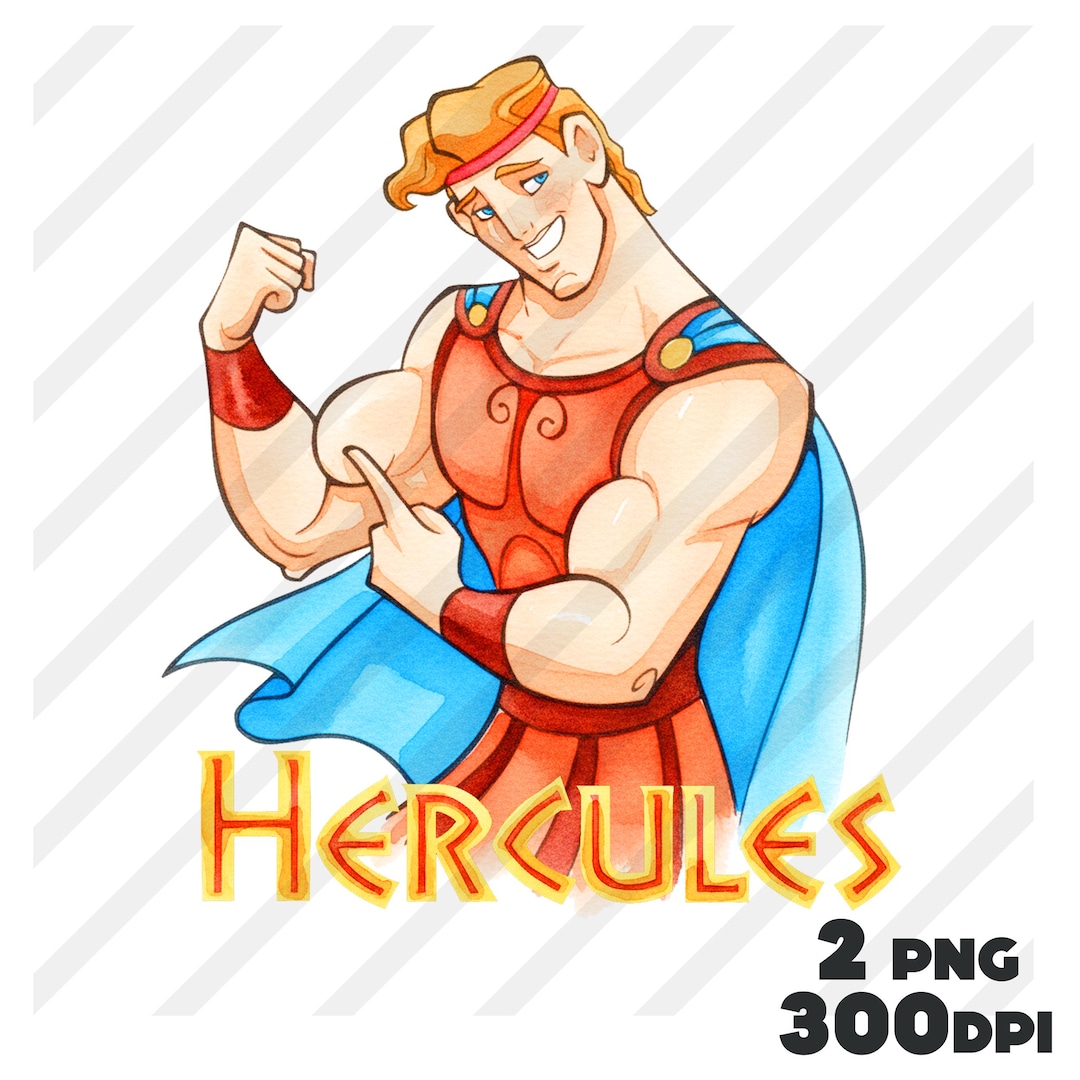 Hercules Watercolor 2 Clipart Png Art, Hercules Digital Art - Etsy