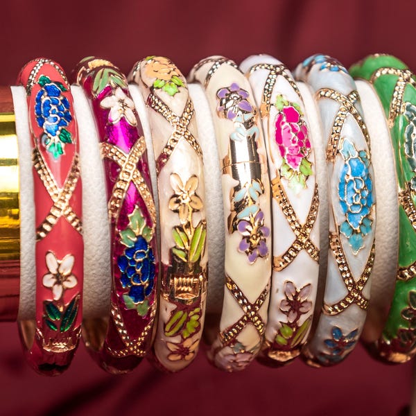 Flower Bangle - Etsy