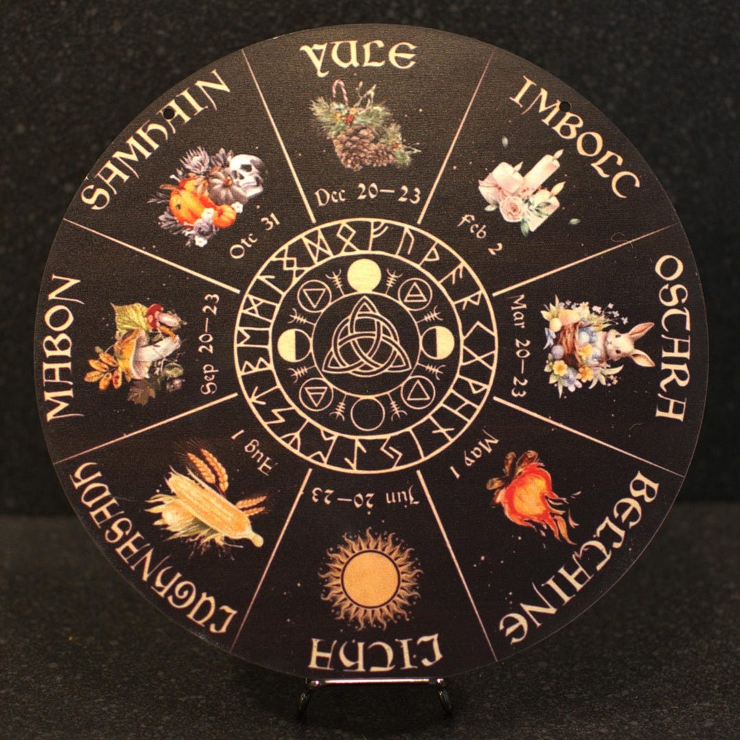 Viking Rune Wheel of the Year With Elder Futhark — Norse Sabbat ...