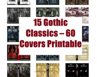 Gothic Literature Mini Book Covers Printable Set | 15 Classic Gothic ...