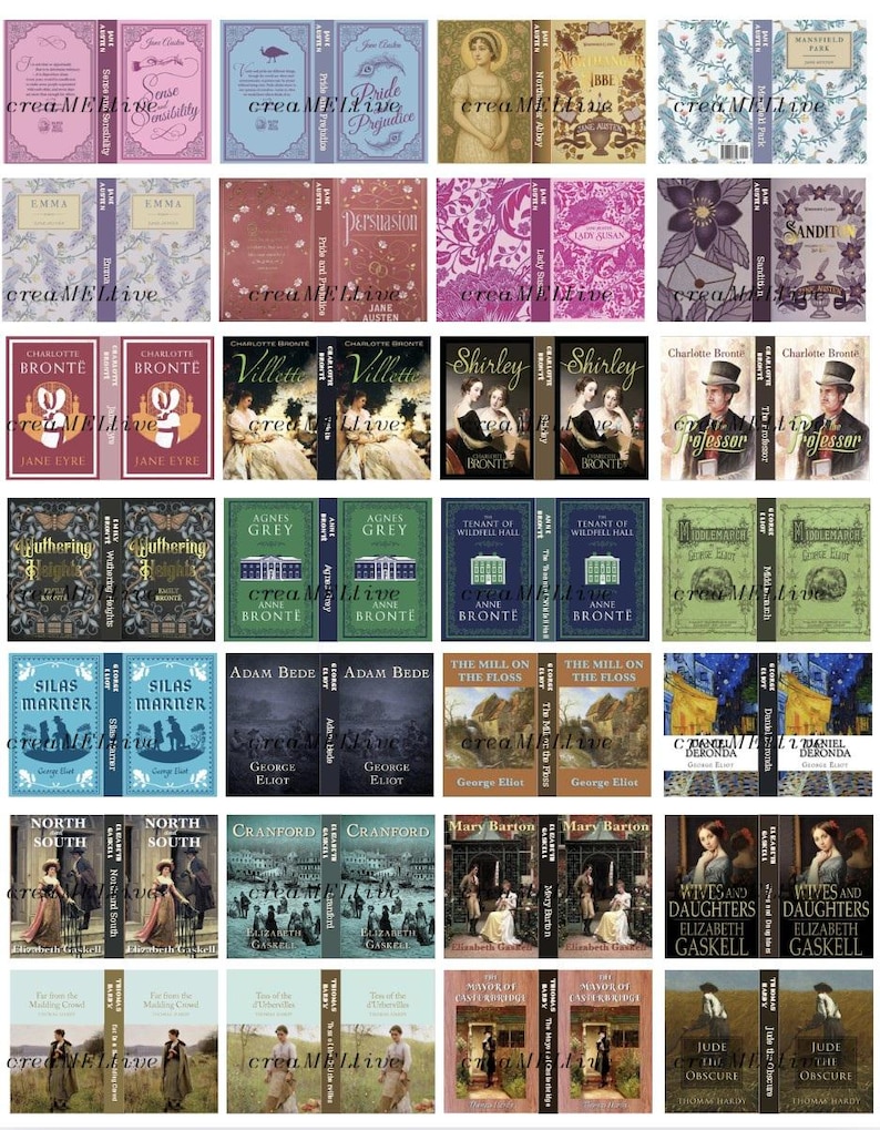 Romantic Classics Mini Book Covers Printable | Valentine’s Day Gift ...