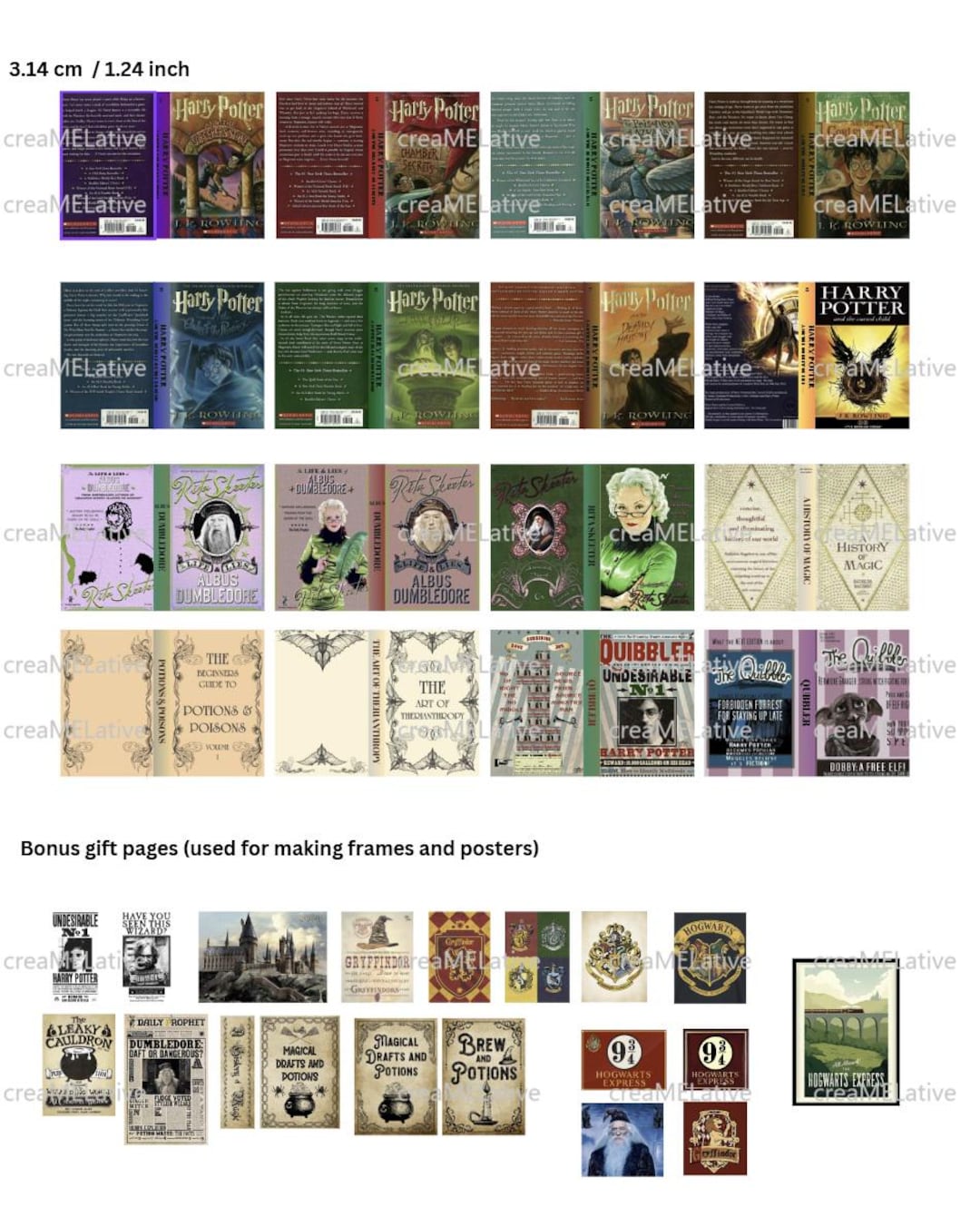 Printable Mini Wizard Book Cover Template Set + Bonus Posters & Pages ...