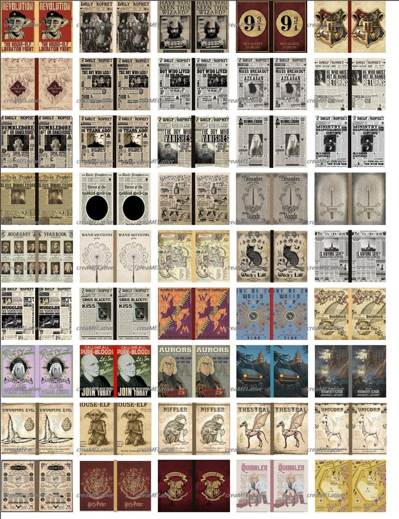 Printable Mini Harry Potter Inspired Fan Kit | Magical Mini Books ...
