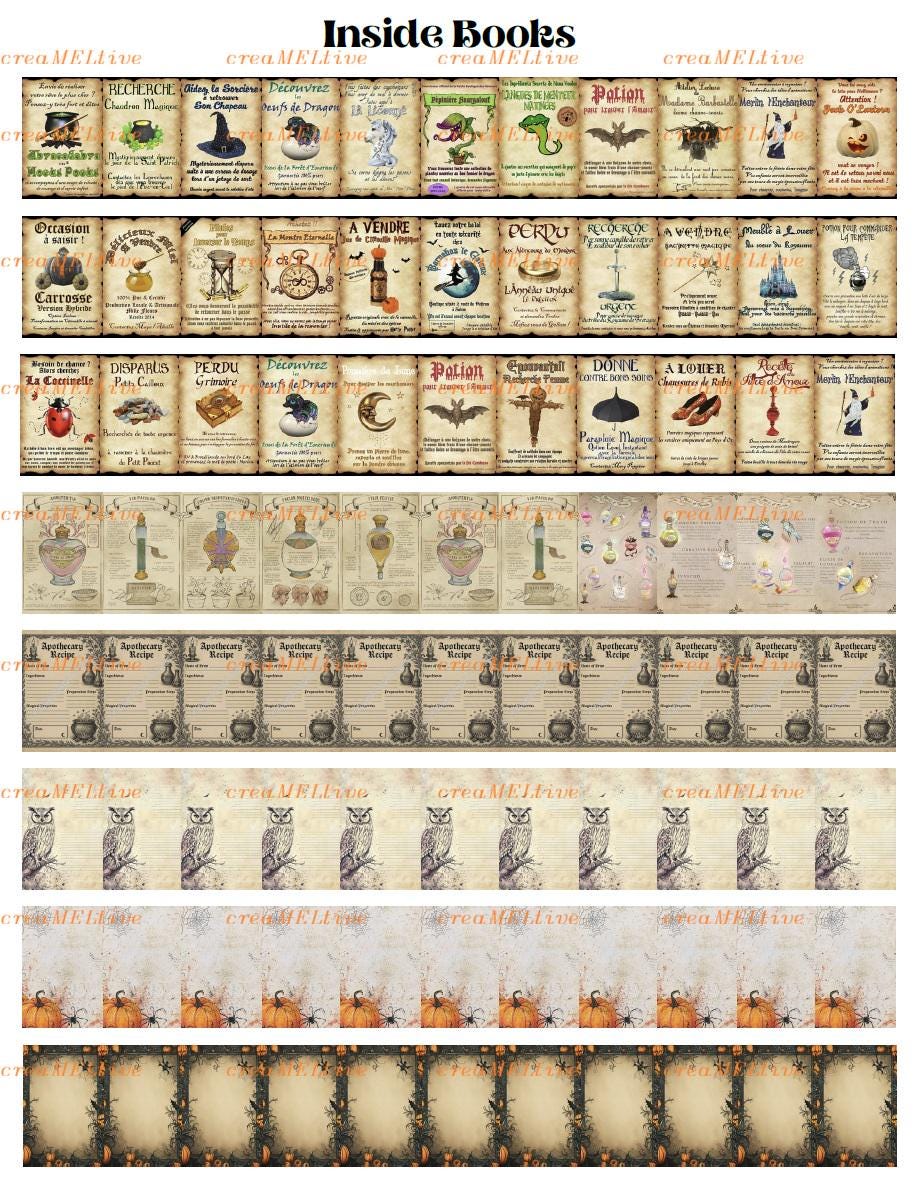 Halloween Horror Mini Book Covers Set – Printable Spooky Library Books ...