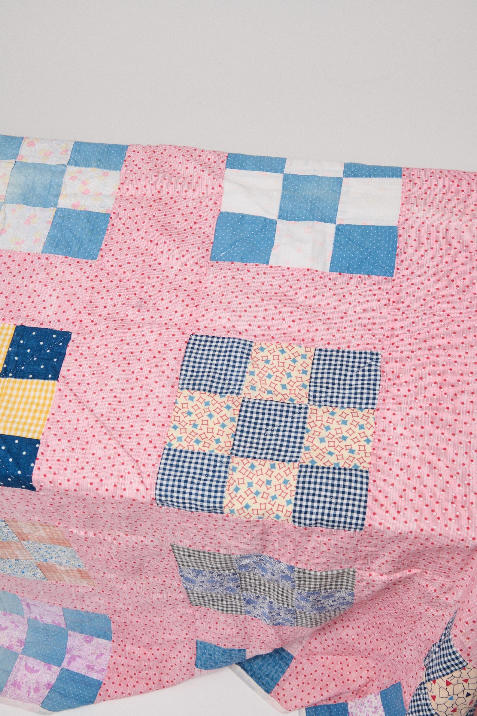 Handmade Feed Sack Nine Patch Quilt 1930s - Etsy