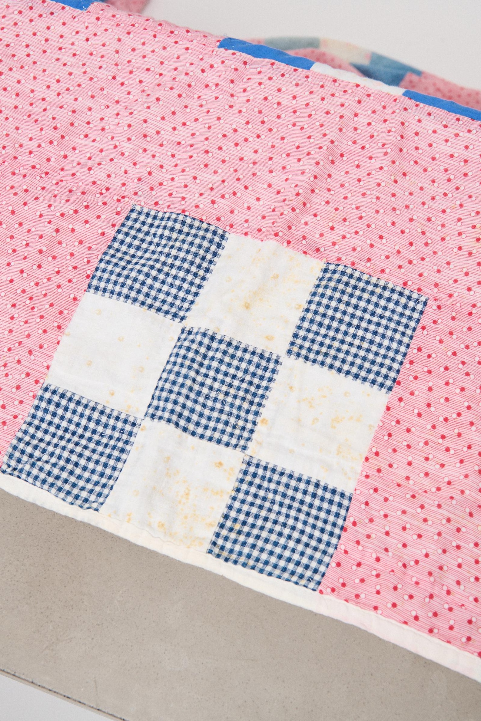 Handmade Feed Sack Nine Patch Quilt 1940s - Etsy