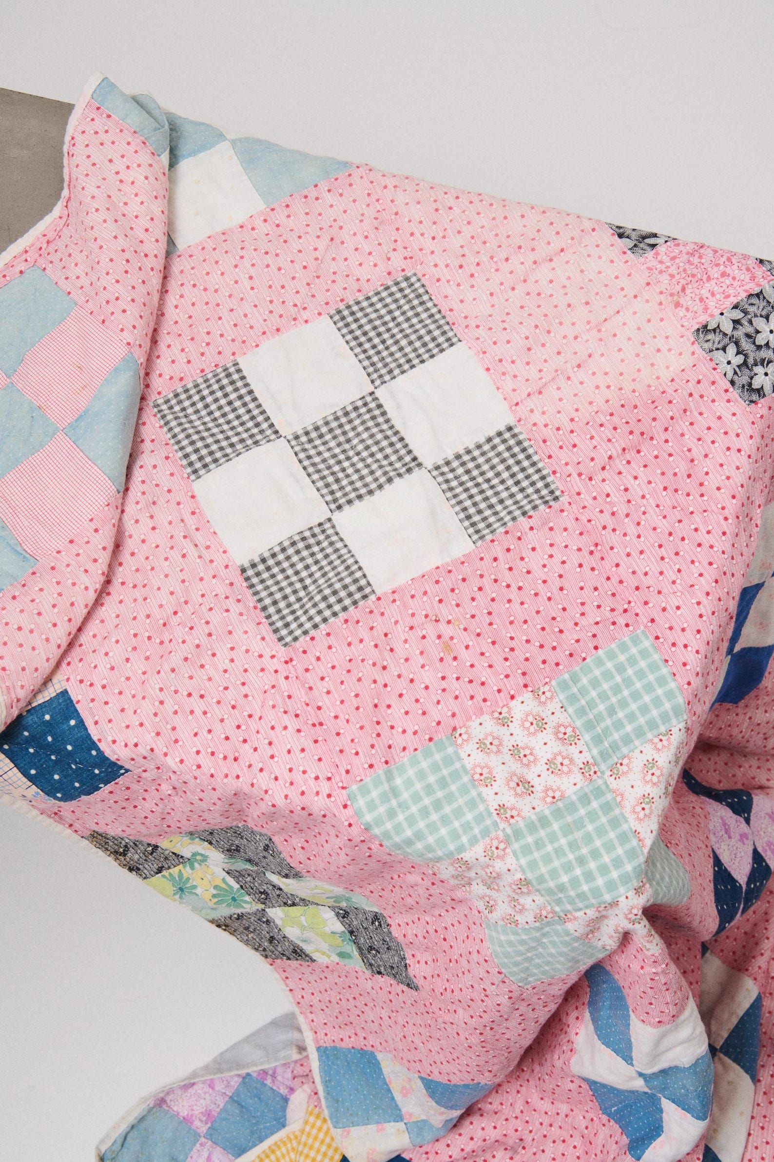 Handmade Feed Sack Nine Patch Quilt 1930s - Etsy