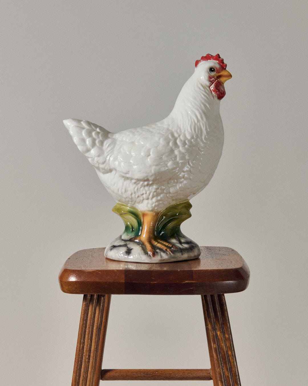 Hand Painted Italian Ceramic Hen Statue 1990s - Etsy