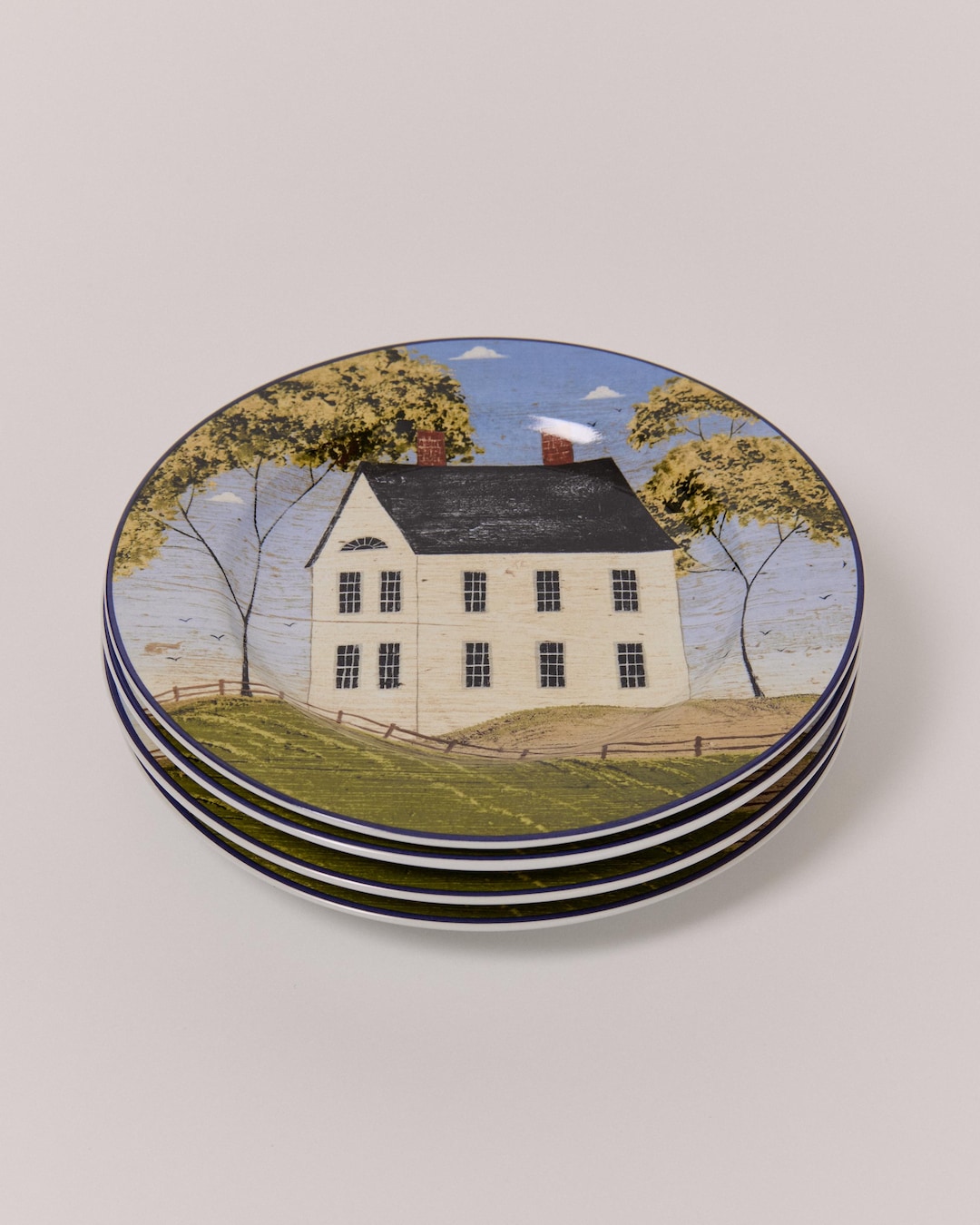 Warren Kimble American Folk Art Plate Set - Etsy