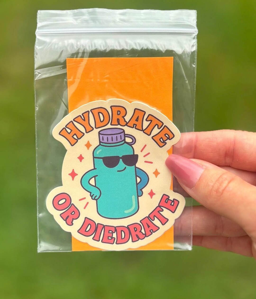 Hydrate or Diedrate Sticker – Funny Water Reminder Vinyl Decal, Fitness ...